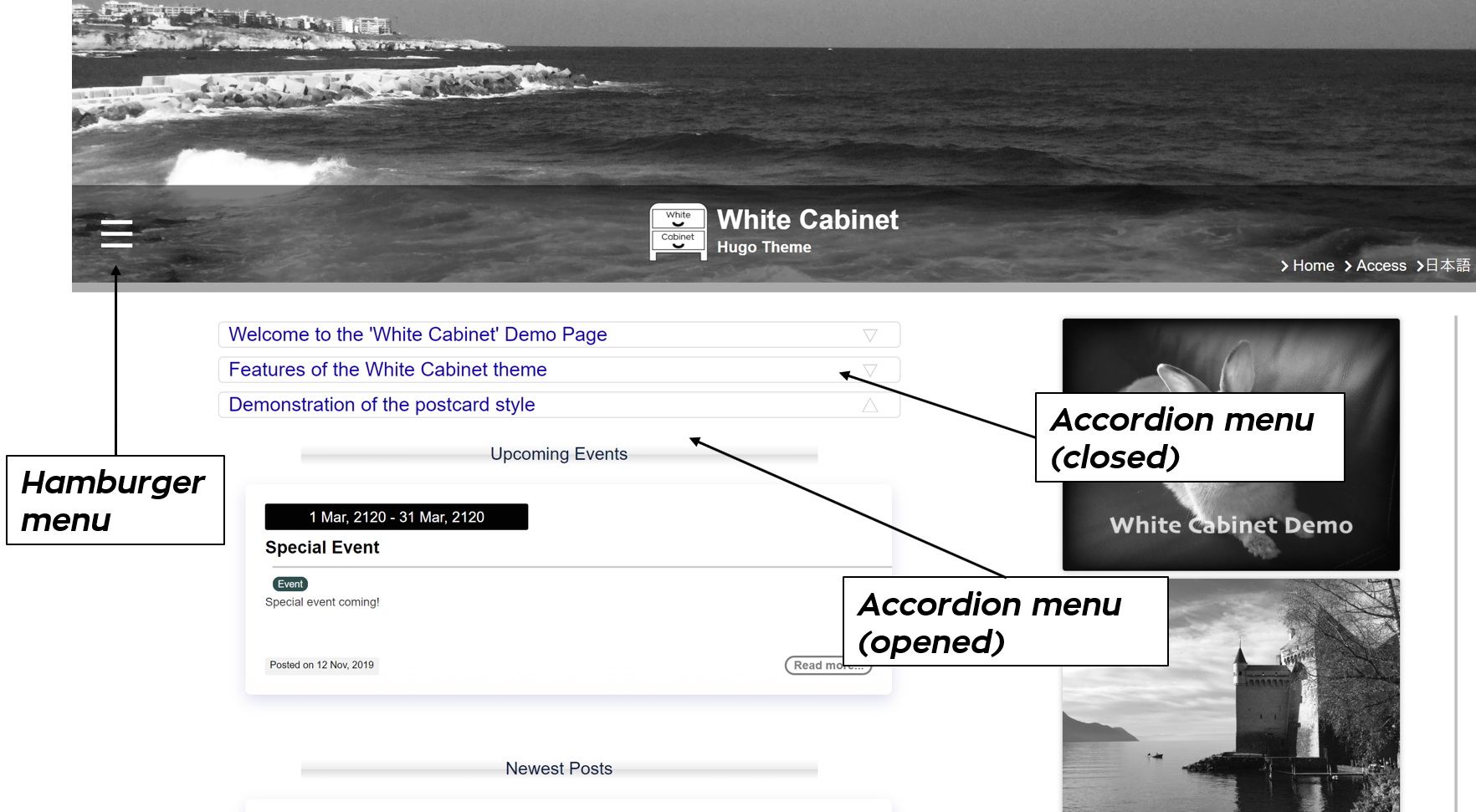 Creating the main menu｜White Cabinet